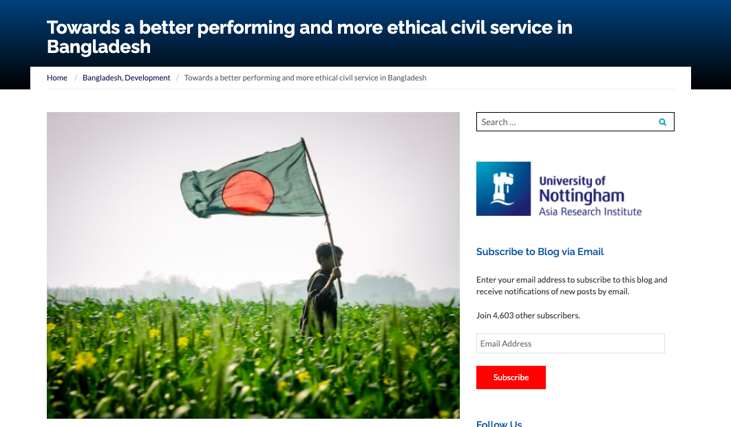Towards a better performing and more ethical civil service in ...