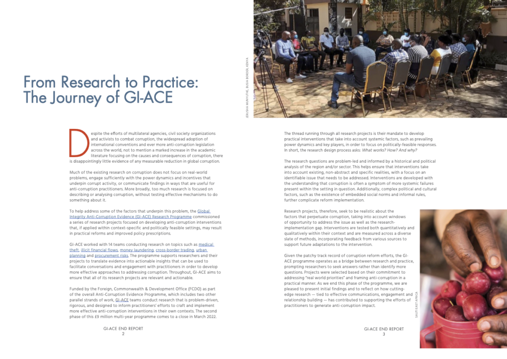 From Research to Practice - Governance & Integrity Anti-Corruption Evidence
