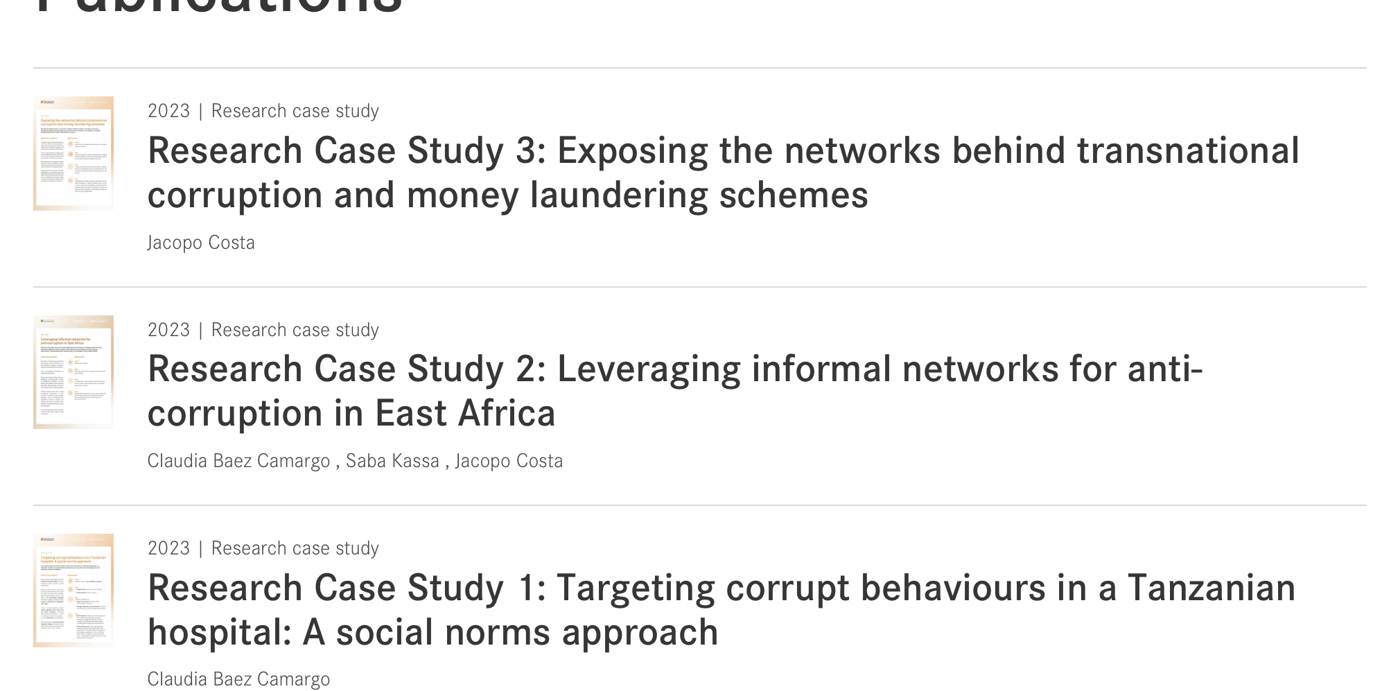 3 Case Studies on Social Norms, Informal Networks & Corruption ...