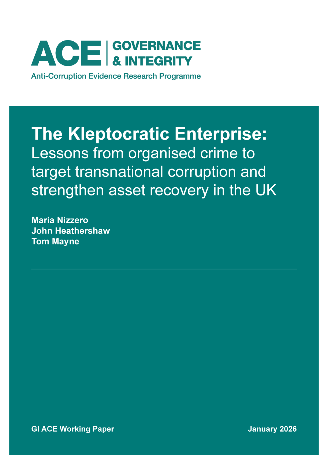 The Kleptocratic Enterprise: Lessons from organised crime to target ...